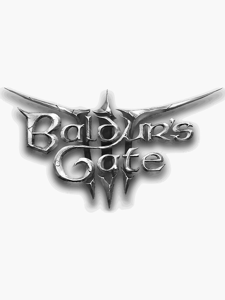 "Baldurs Gate 3 Silver BG 3 fan logo" Sticker for Sale by ayzlee ...