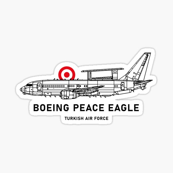 "Boeing 737 AEW&C Peace Eagle (TAF)" Sticker for Sale by Scribbly ...