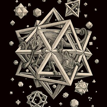 "Escher Stars" Essential T-Shirt by RobertHuntass | Redbubble