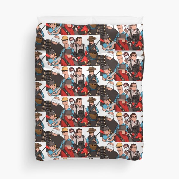 "Team Fortress 2 - Cartoonified Team Design" Duvet Cover for Sale by ...