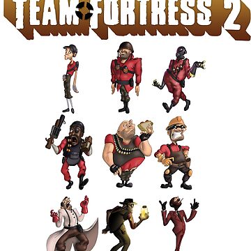 "Team Fortress 2 - All Characters / Classes with TF2 Logo" Classic T ...