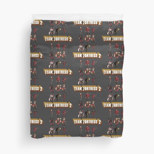 "Team Fortress 2 - All Characters / Classes with TF2 Logo" Duvet Cover ...