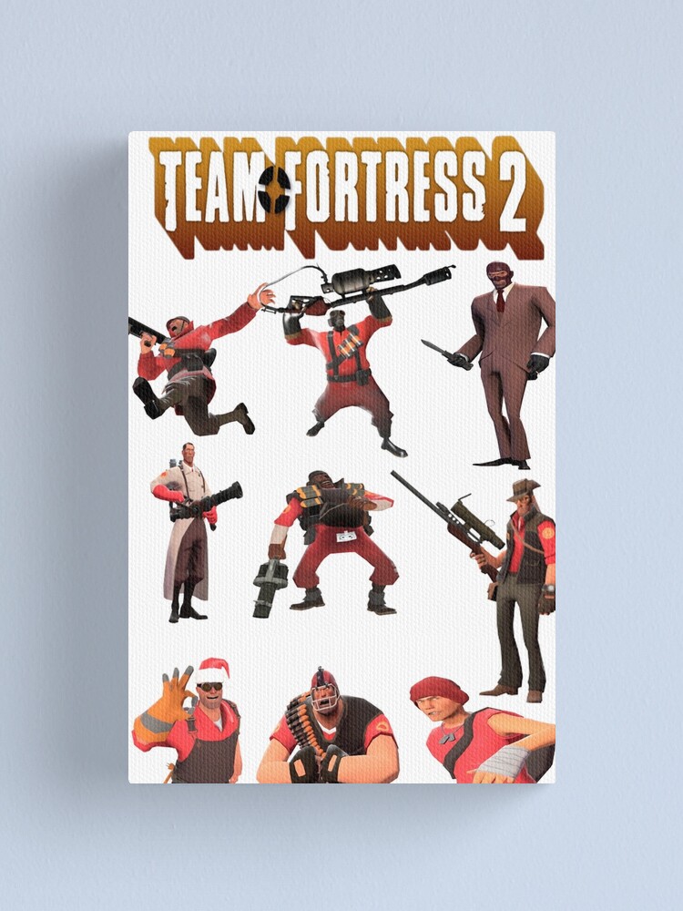 "Team Fortress 2 - All Characters / Classes with TF2 Logo" Canvas Print ...