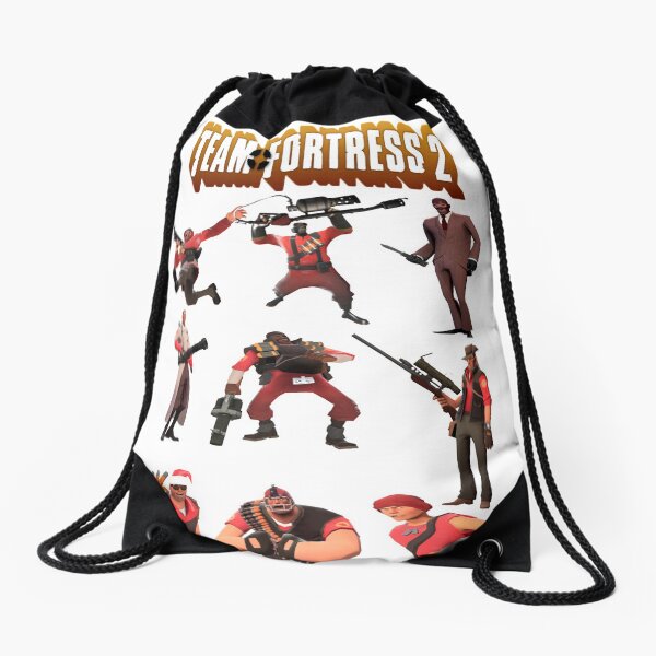 "Team Fortress 2 - All Characters / Classes with TF2 Logo" Drawstring ...