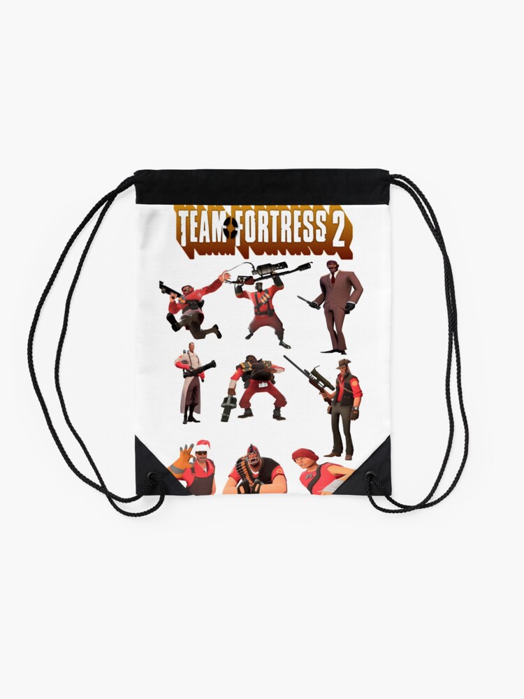 "Team Fortress 2 - All Characters / Classes with TF2 Logo" Drawstring ...