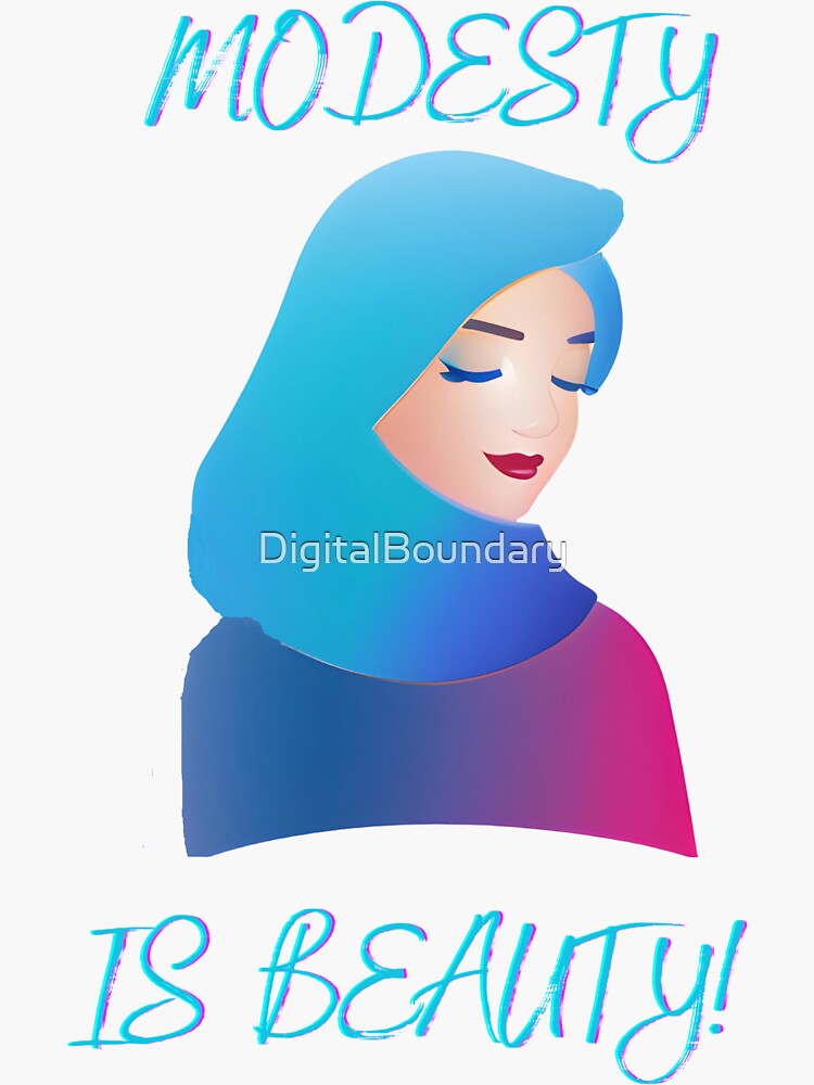 "Modesty is beauty Deen" Sticker for Sale by DigitalBoundary | Redbubble