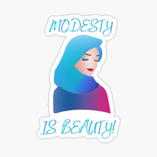 "Modesty is beauty Deen" Sticker for Sale by DigitalBoundary | Redbubble