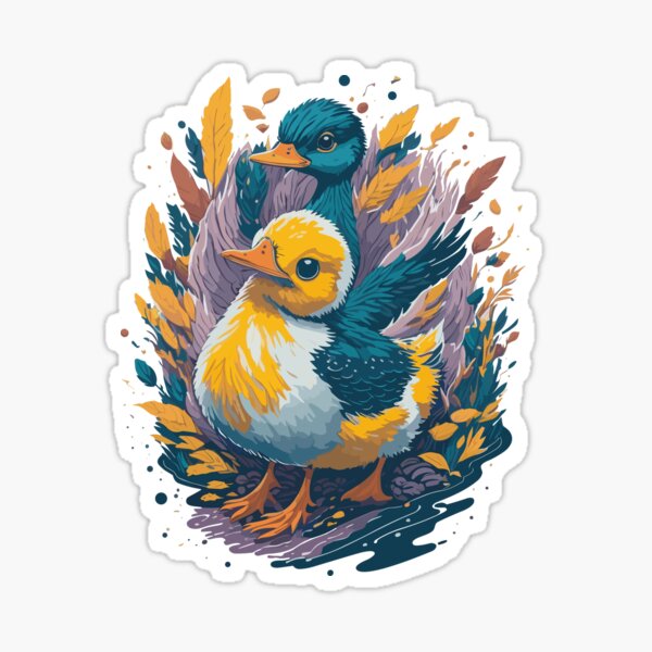 "Cute pastel ducks" Sticker for Sale by StevenHignell | Redbubble