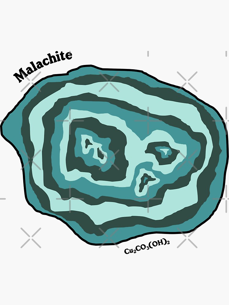 "Malachite" Sticker for Sale by RockADoodles | Redbubble
