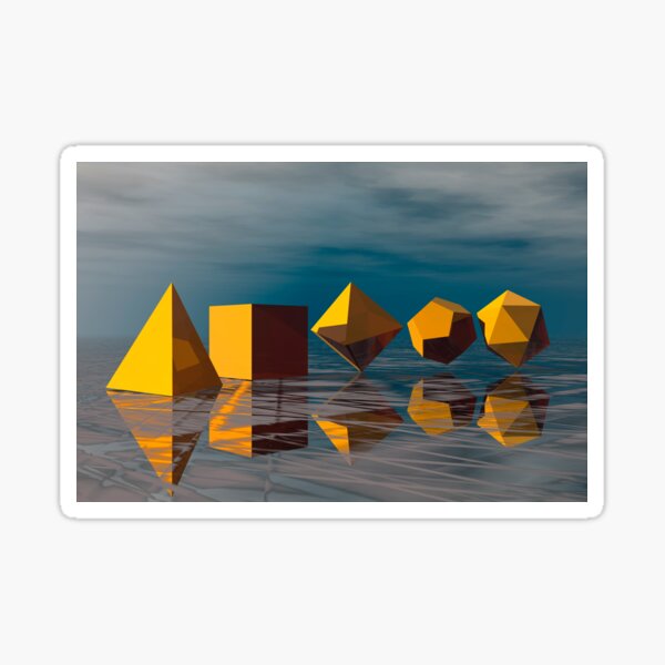 Basic Geometric Solids Illustration C025 7565 Sticker For Sale By