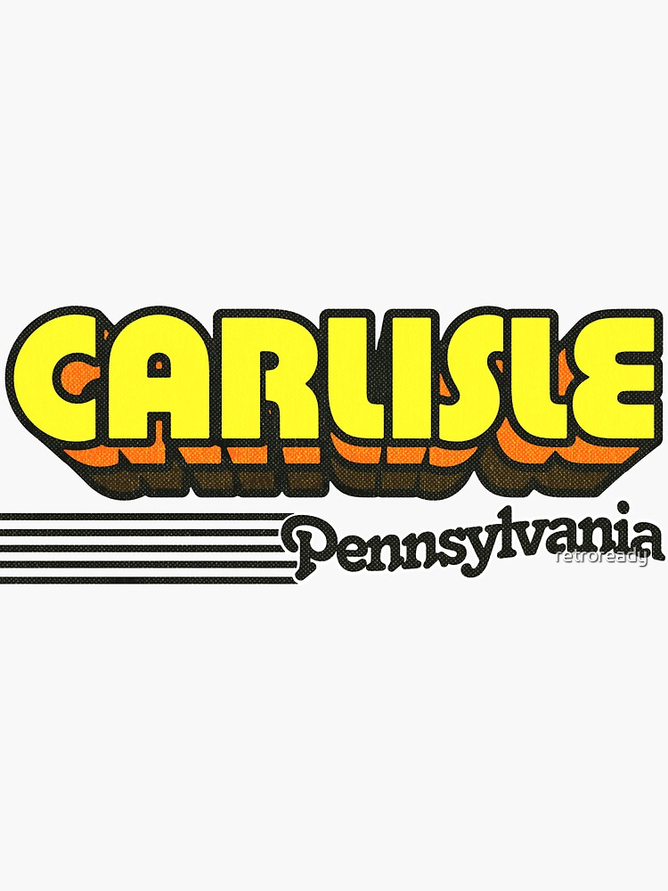 "Carlisle, Pennsylvania | Retro Stripes" Sticker by retroready | Redbubble