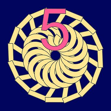 "Circle of Number 5" Sticker for Sale by jeallan | Redbubble