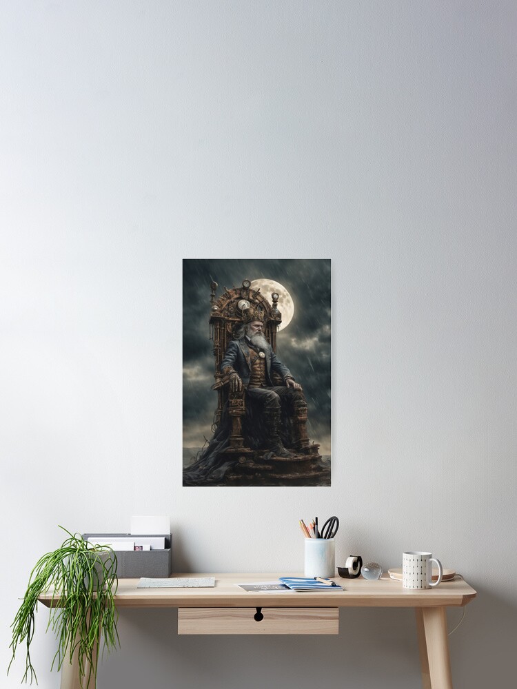 "Steampunk King of the Moon on his Rusty Throne" Poster for Sale by ...