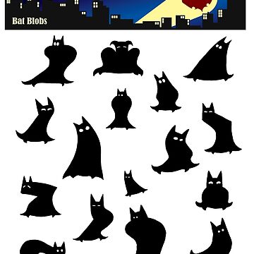 "Bat Blob Shaped" Sticker for Sale by LilBitCreative | Redbubble