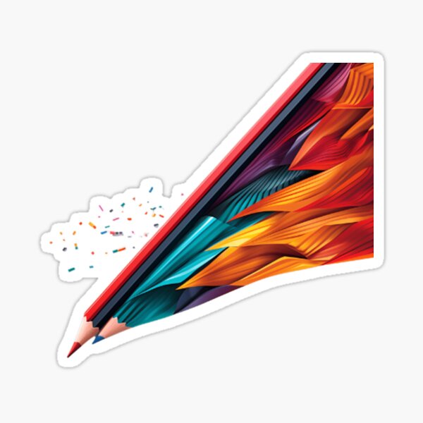 "Art pencil digital print presented in a variety of mediums" Sticker ...