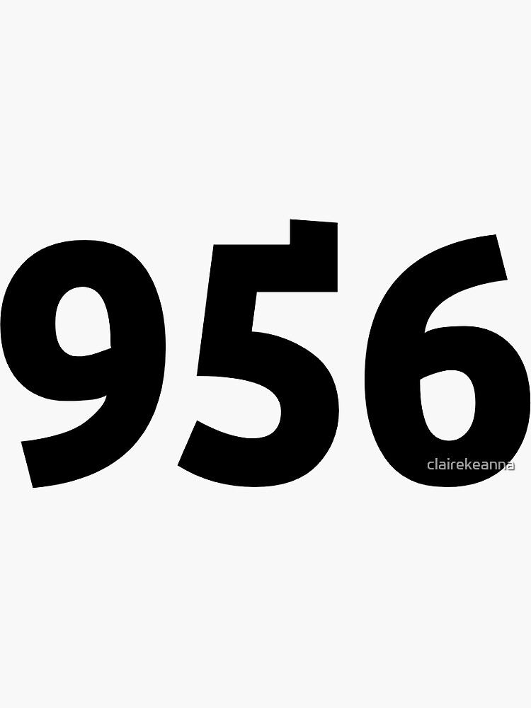"956" Sticker for Sale by clairekeanna | Redbubble