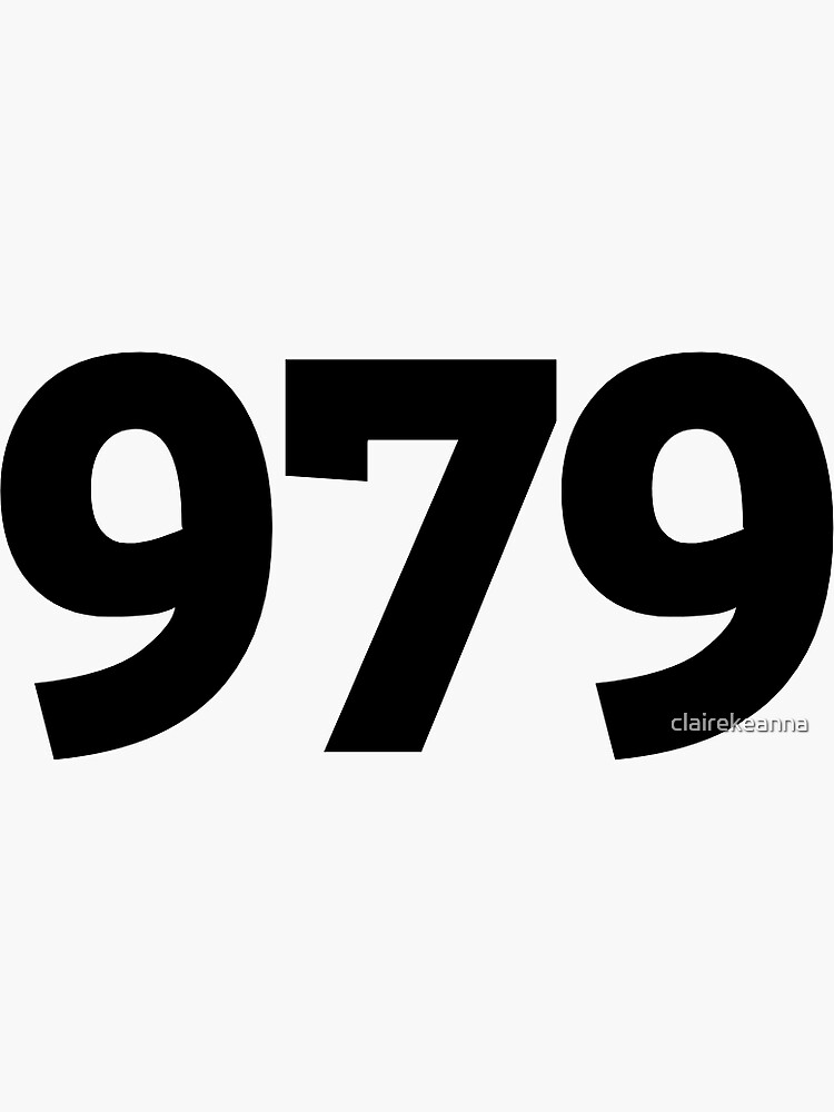 "979" Sticker for Sale by clairekeanna | Redbubble