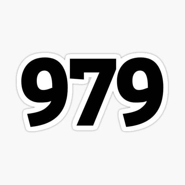 "979" Sticker for Sale by clairekeanna | Redbubble