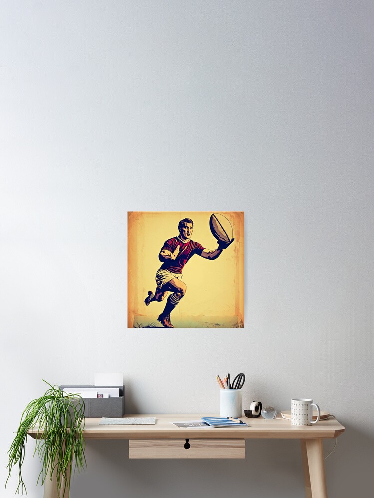 "Explore our artistic retro posters in a rugby-inspired universe ...