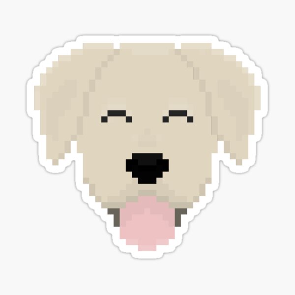 Pegatina «Pixel Art Yellow Labrador Retriever» de raemay | Redbubble