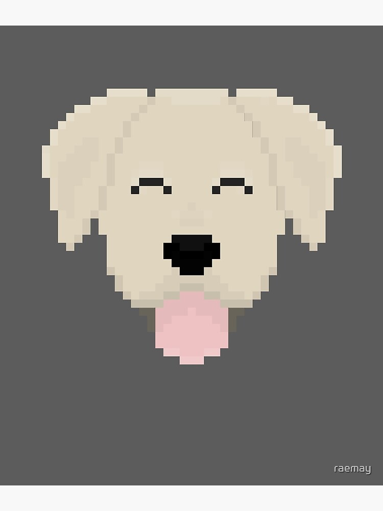 "Pixel Art Yellow Labrador Retriever" Poster by raemay | Redbubble