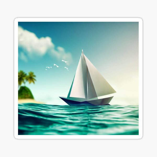 "Paper boat" Sticker for Sale by Donkeh23 | Redbubble