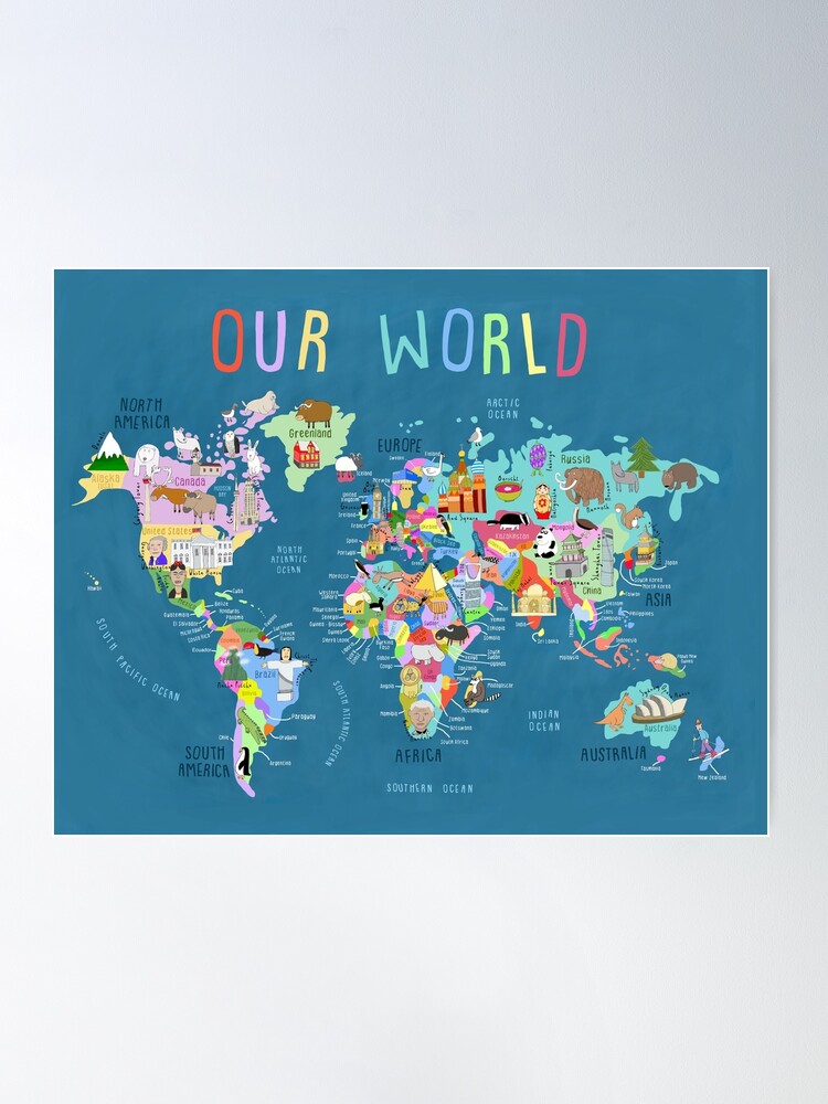 Beautiful World Map Poster