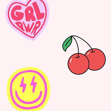 "Cute Cyber Funky Coquette Aesthetic Design Sticker Pack Pink" Sticker ...