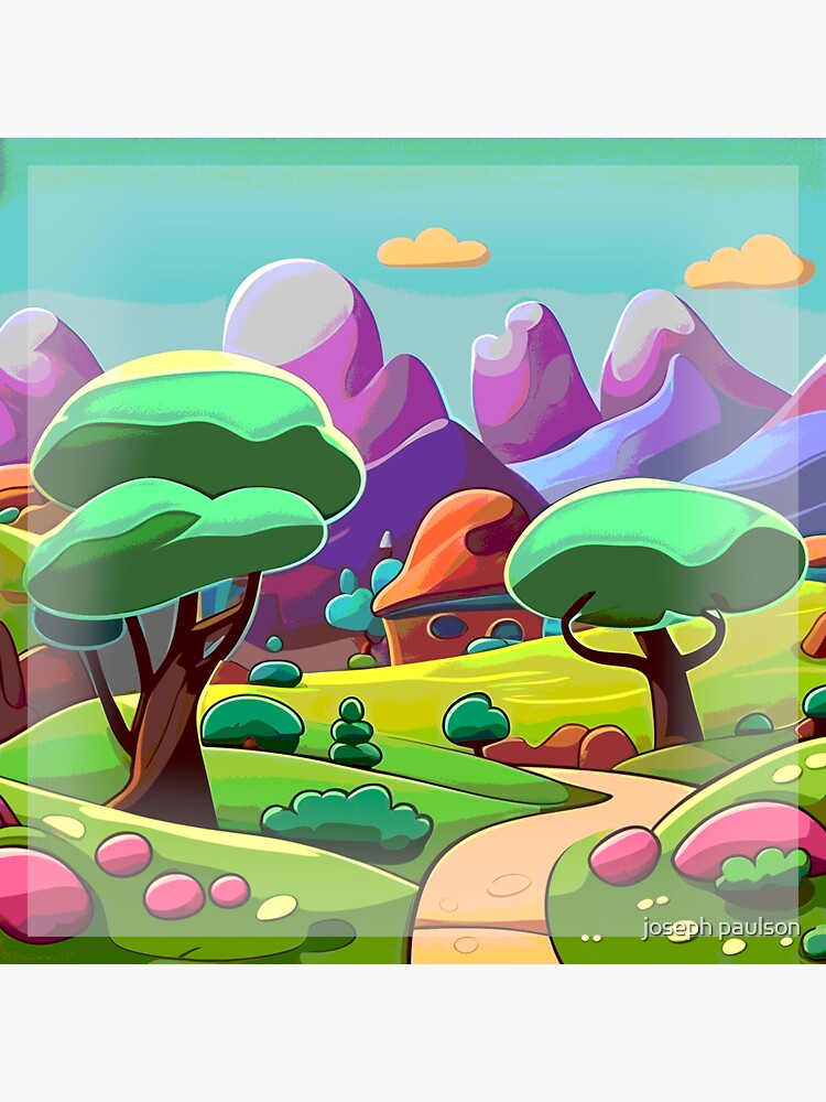 "abstract landscape aug 01 2023 tileartwork" Sticker for Sale by joseph ...