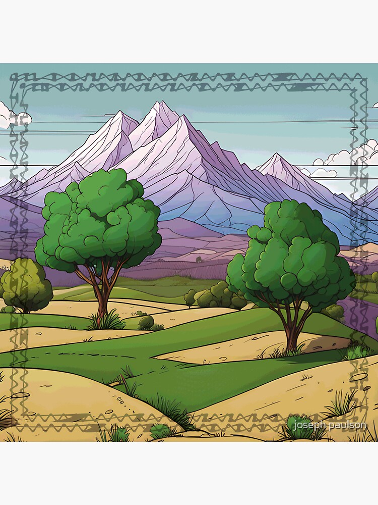 "abstract landscape aug 01 part 2 2023 tileartwork" Sticker for Sale by ...