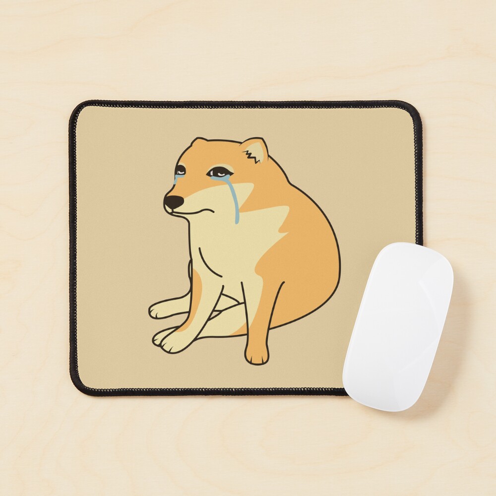 Pegatina con la obra «Perrito cheems llorando» de Atsuwu | Redbubble