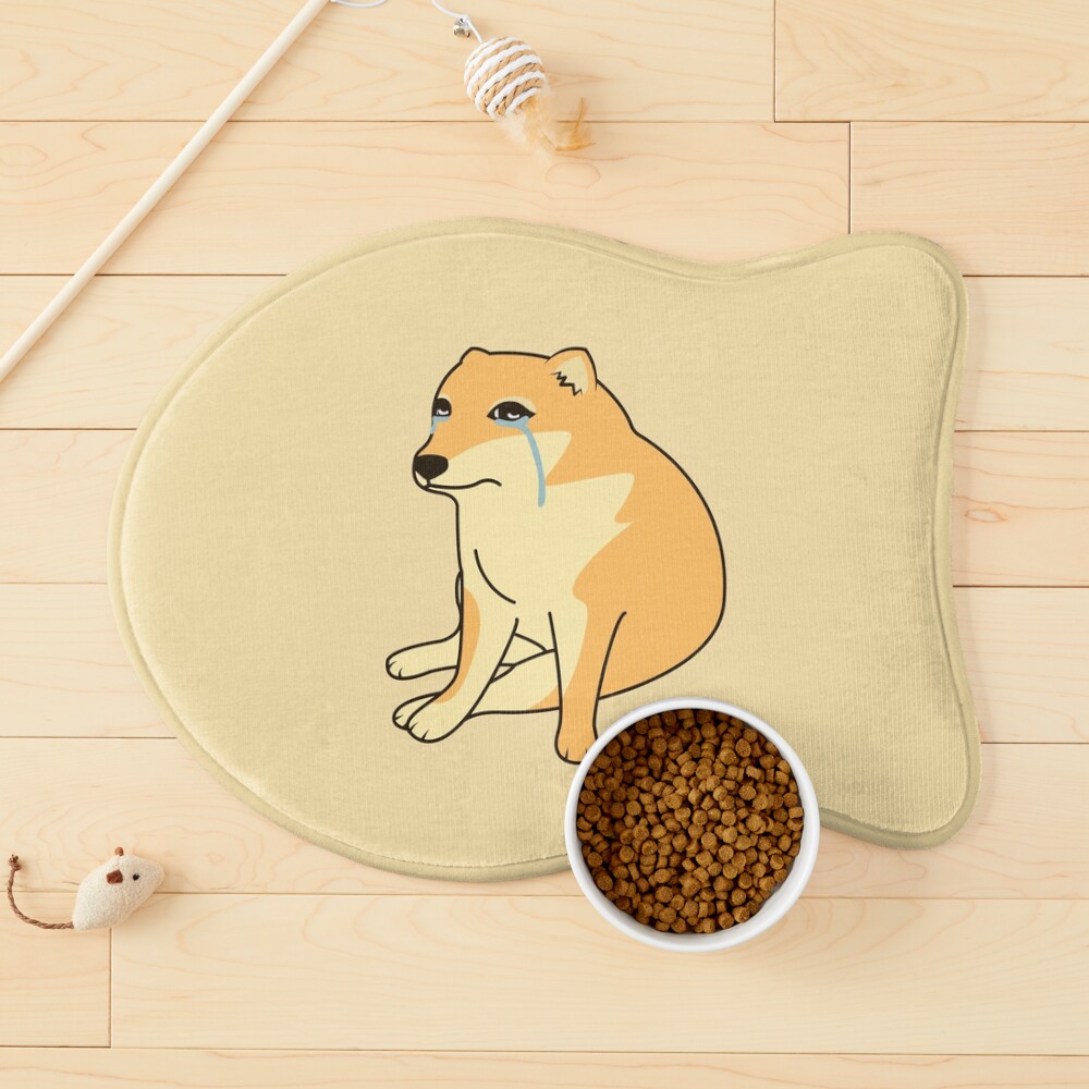 Pegatina con la obra «Perrito cheems llorando» de Atsuwu | Redbubble