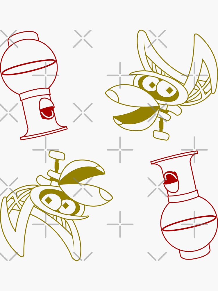 "MST3K - The Bots pattern" Sticker by CruceJ | Redbubble