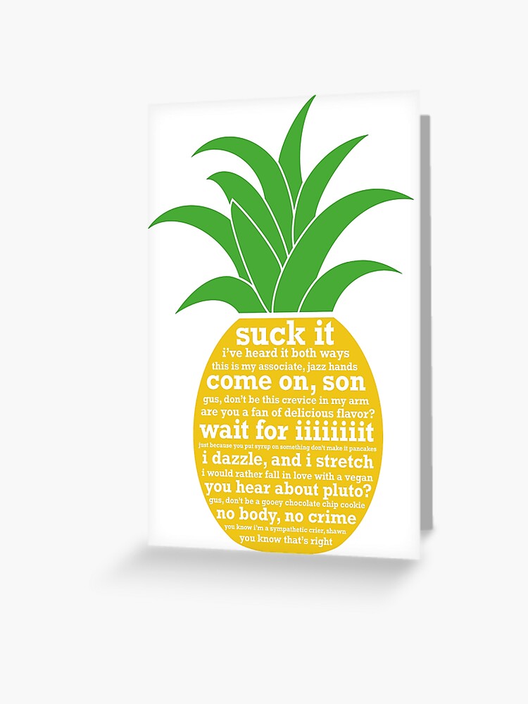 "Psych Quotes Pineapple" Greeting Card for Sale by samicreationss ...
