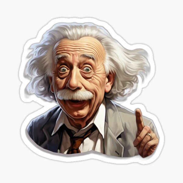 "Albert Einstein Science Sticker #7 -" Sticker by SciStickerz | Redbubble