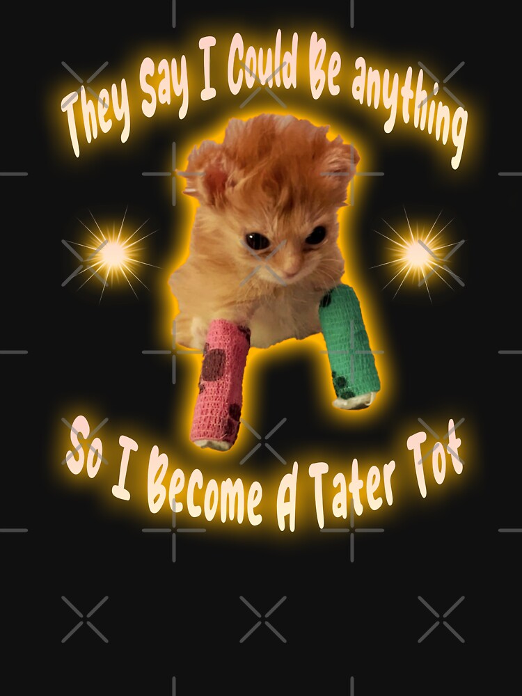 "Tater Tot Cat - Angry Cat Meme" Essential T-Shirt for Sale by momando ...