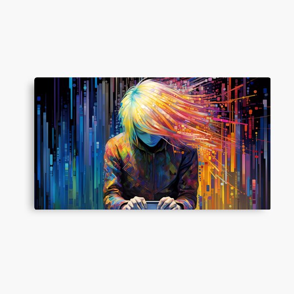 "Cyberpunk Hacker | Retro Anime Aesthetic" Canvas Print for Sale by ...