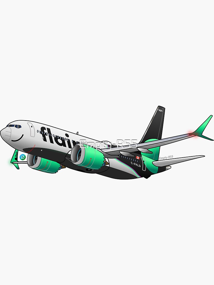 "Boeing 737-8 MAX Flair" Sticker for Sale by Empty-R55 | Redbubble