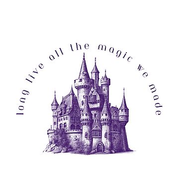"Long Live Lyrics + Castle" Sticker for Sale by mcvboyle | Redbubble