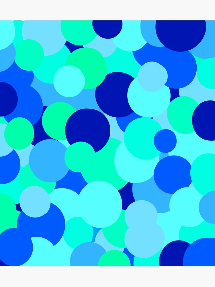 "Blue Bubble Print" Sticker for Sale by Charlottieloux | Redbubble