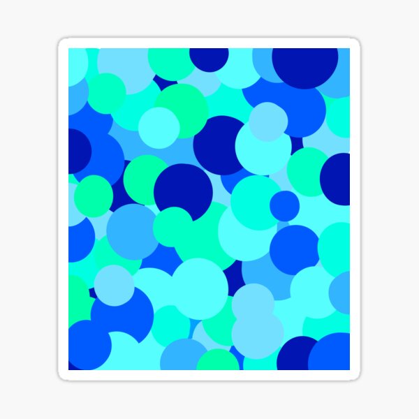 "Blue Bubble Print" Sticker for Sale by Charlottieloux | Redbubble