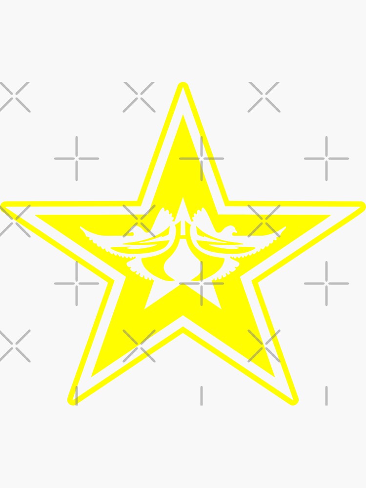 "5 HERTZ. 5HZ STAR LOGO. YELLOW." Sticker for Sale by 5hertz | Redbubble