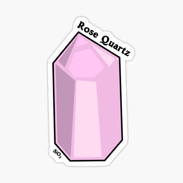 "Rose Quartz" Sticker by RockADoodles | Redbubble