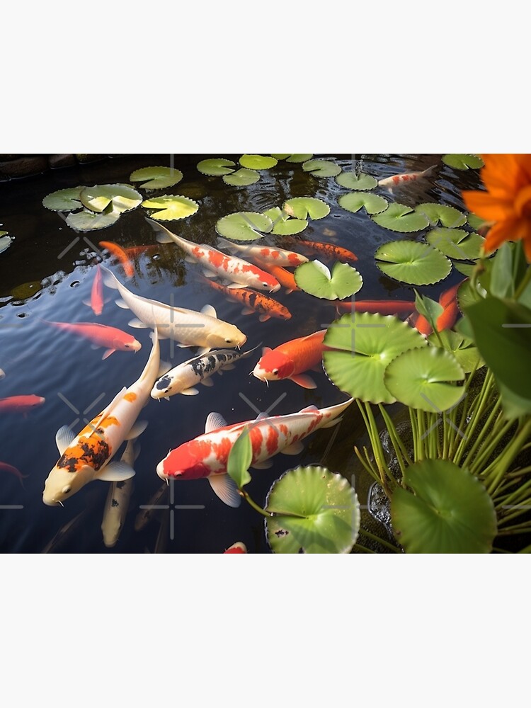 "Pond with Koi Fish" Poster for Sale by AerinDigital | Redbubble