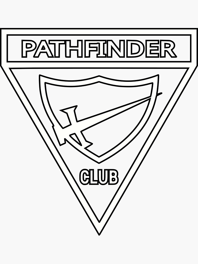 "White Pathfinder Logo" Sticker for Sale by vinxChosen | Redbubble