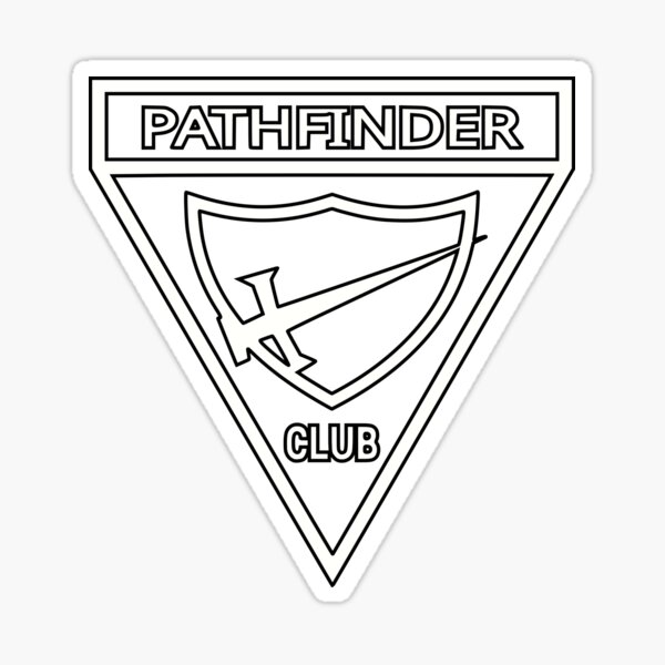 "White Pathfinder Logo" Sticker for Sale by vinxChosen | Redbubble
