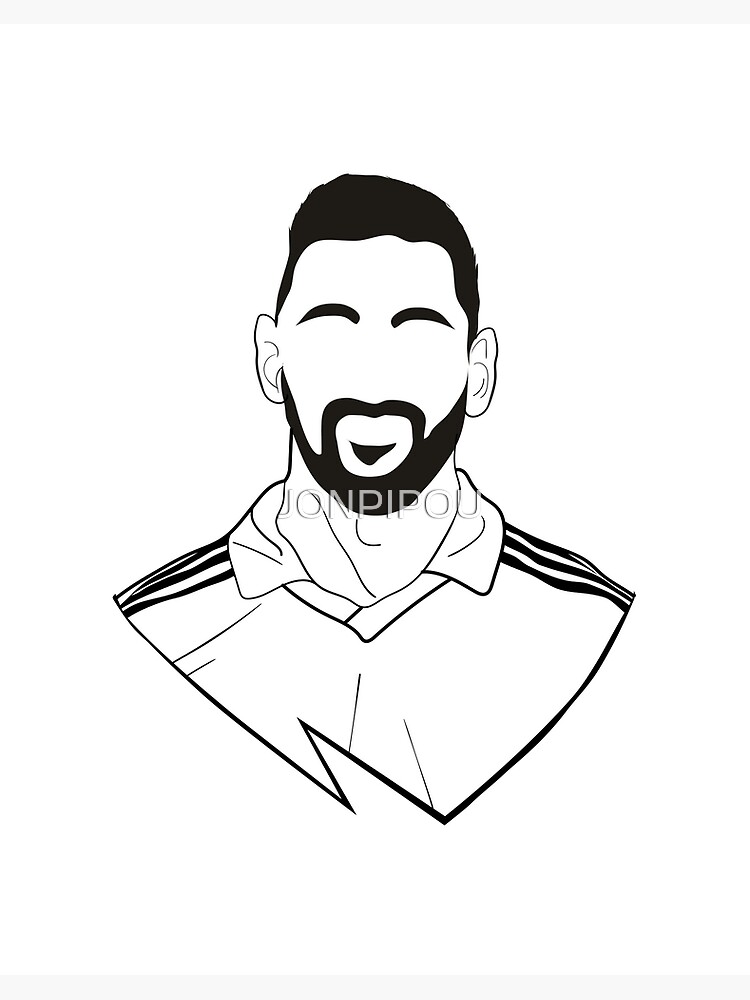 Messi Line Art