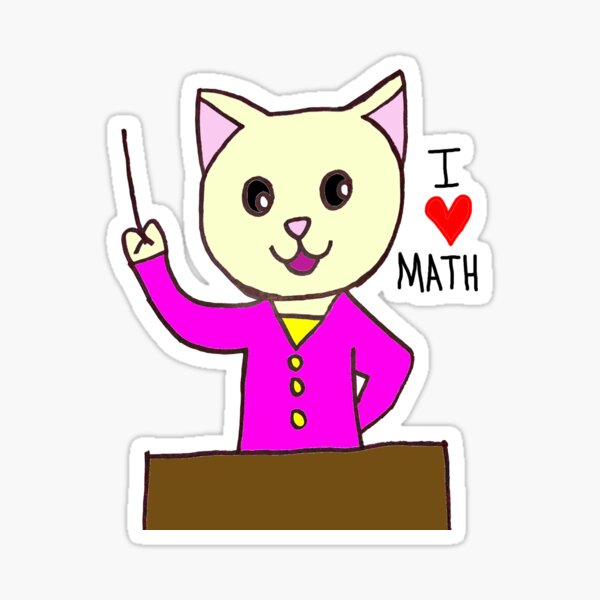 "I love math" Sticker for Sale by Teresa Hulbert | Redbubble