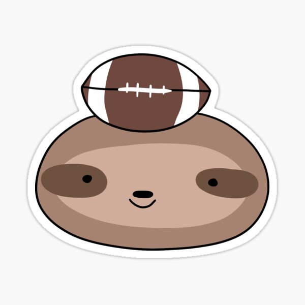 "Football Face Sloth" Sticker for Sale by SaradaBoru | Redbubble