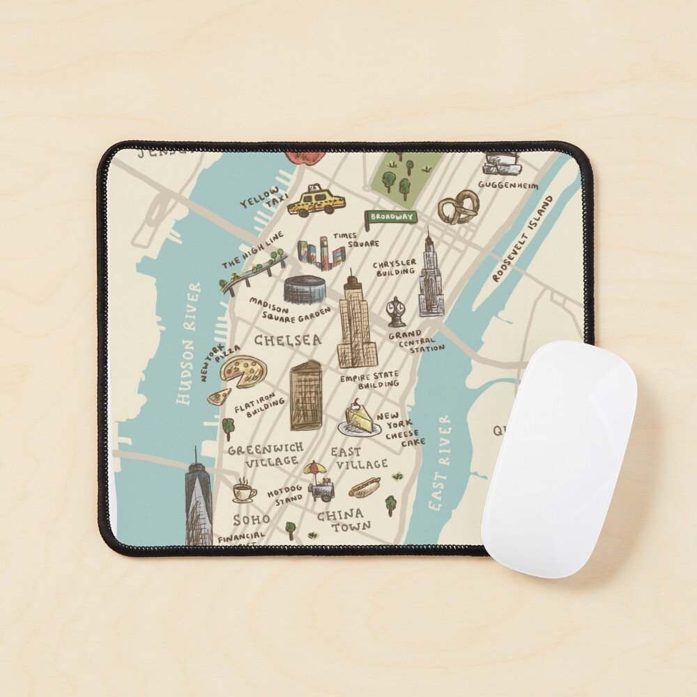 "Map of NYC" Poster for Sale by thosepencils | Redbubble